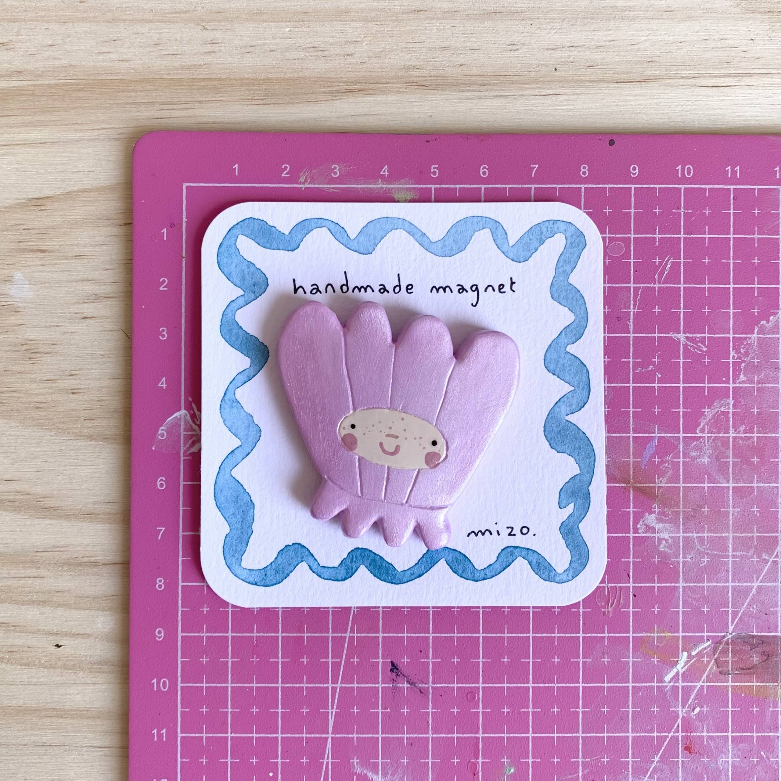 Clay magnet - shell - Mizo atelier